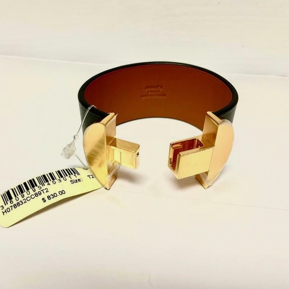 Hermes | Jewelry | Hermes Authentic Nwt 202 Gold Plated Metal Cuff ...